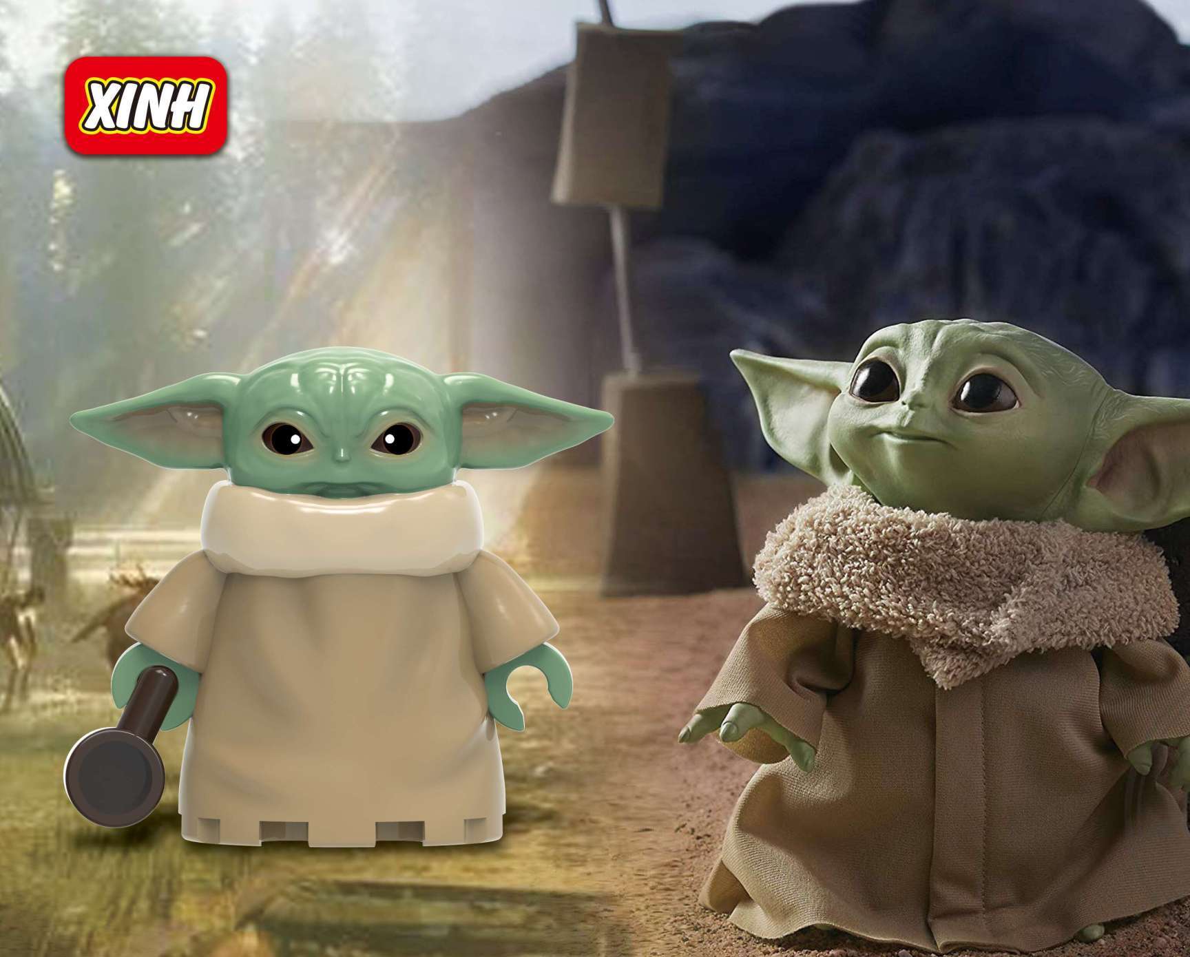 Yoda Baby Mandalorian Jango Fett Building Blocks Bricks Darth Vader Rey ...