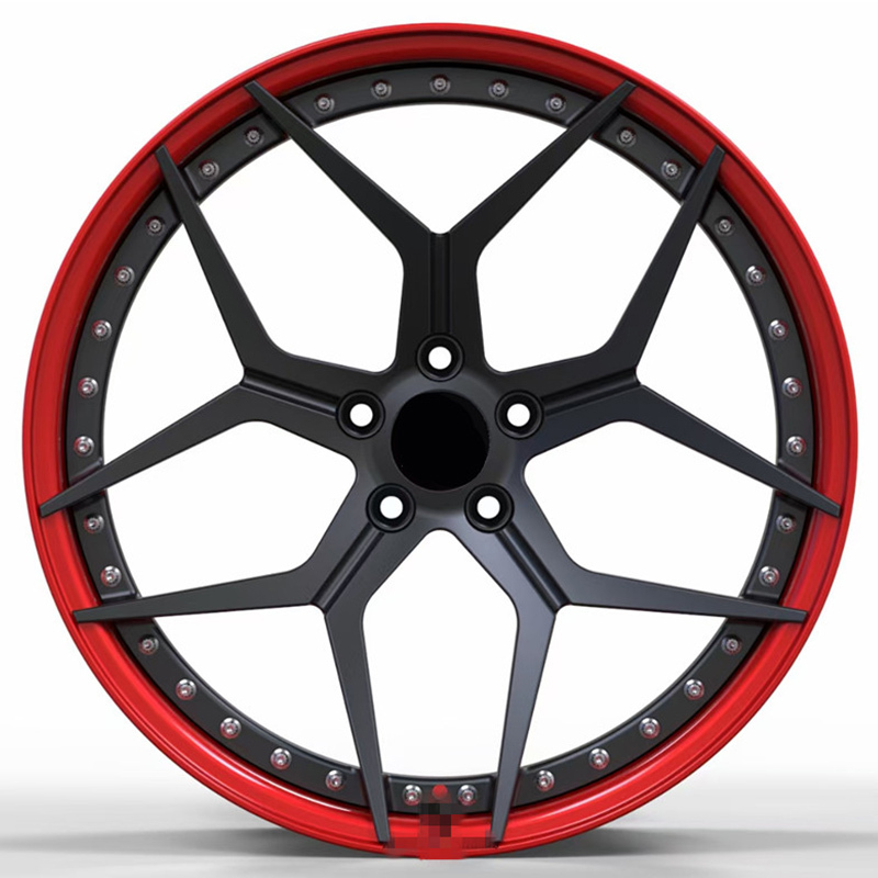 Custom 20 inch 2 piece step lip deep dish concave forged wheels rims ...