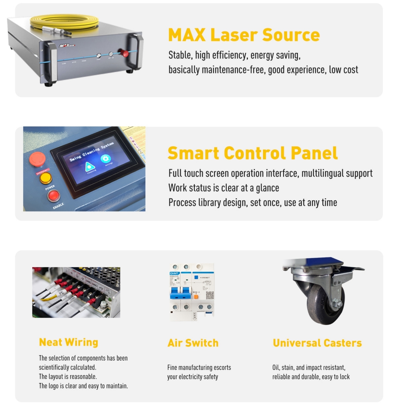 SFX 2000W Fiber Laser Rust Removal Gun Laser Paint Coating Oil Fast ...