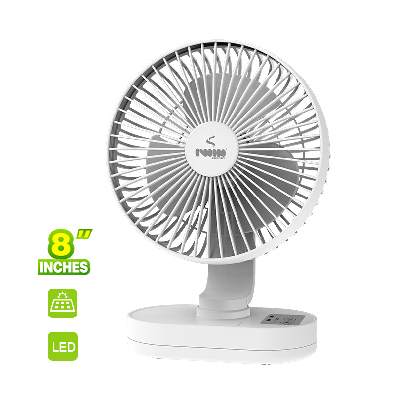 IW-8008 8 inches AC&DC Solar Table Fan/Mini Fan