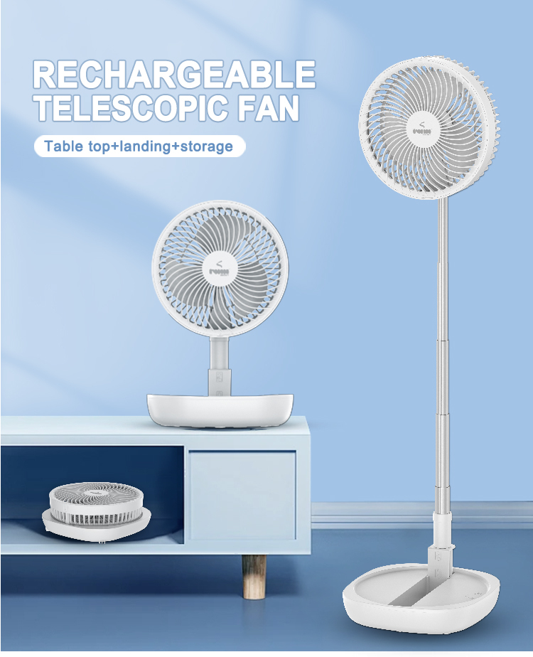 IWIN 8-inch rechargeable fan Brushless Soft sound 4000mAh retractable ...