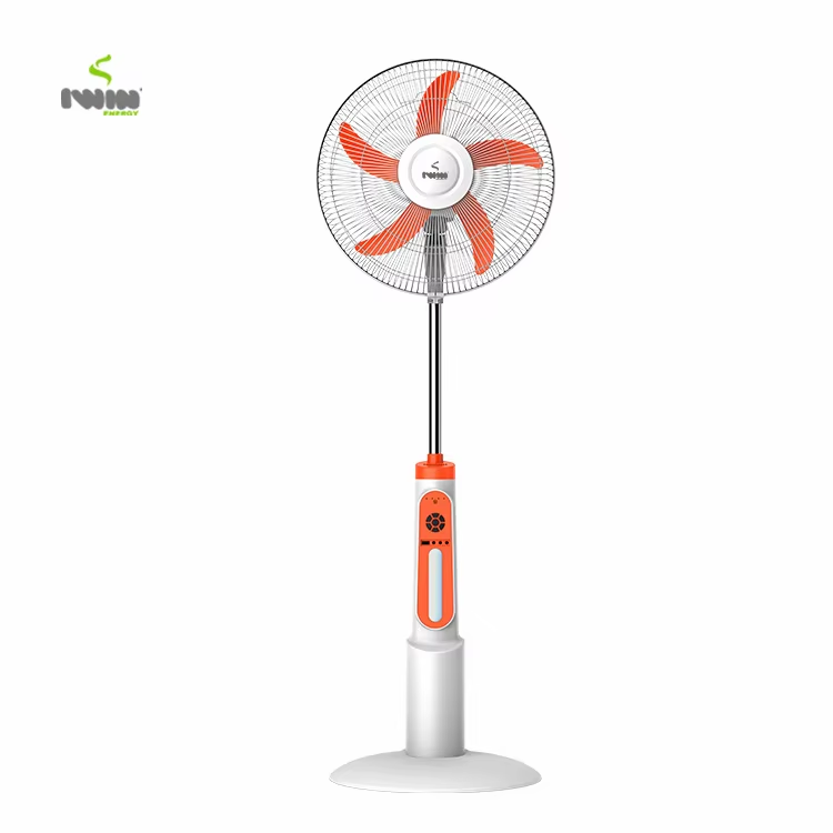 IWIN standing fan 18 inch AC DC portable rechargeable fan solar fan ...
