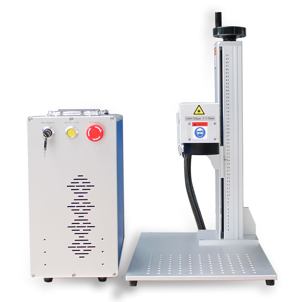Barcode Fiber Laser Marking Engraving Machine