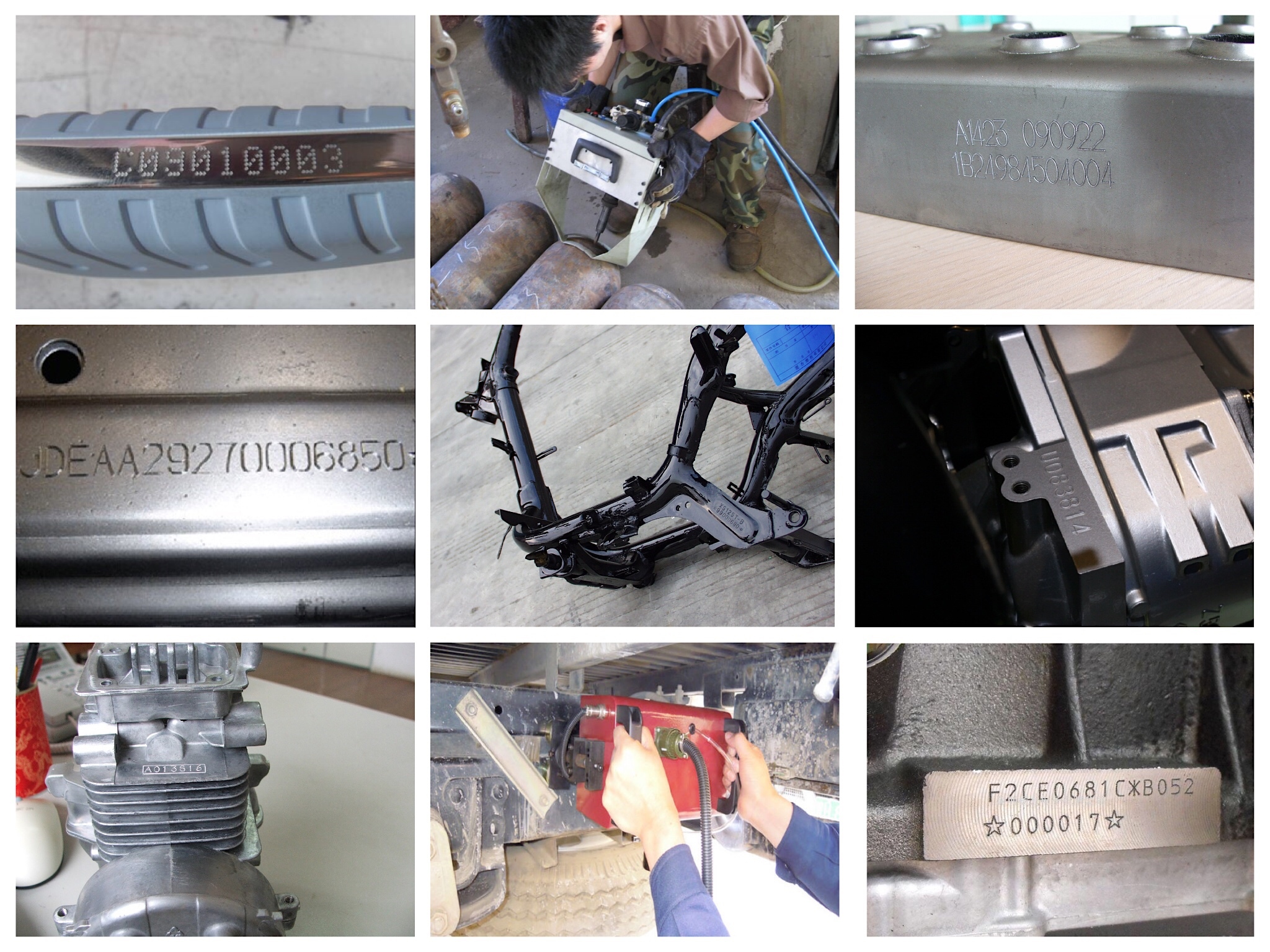 VIN, Chassis Number Dot Peen Marking Engraver Itching Machines