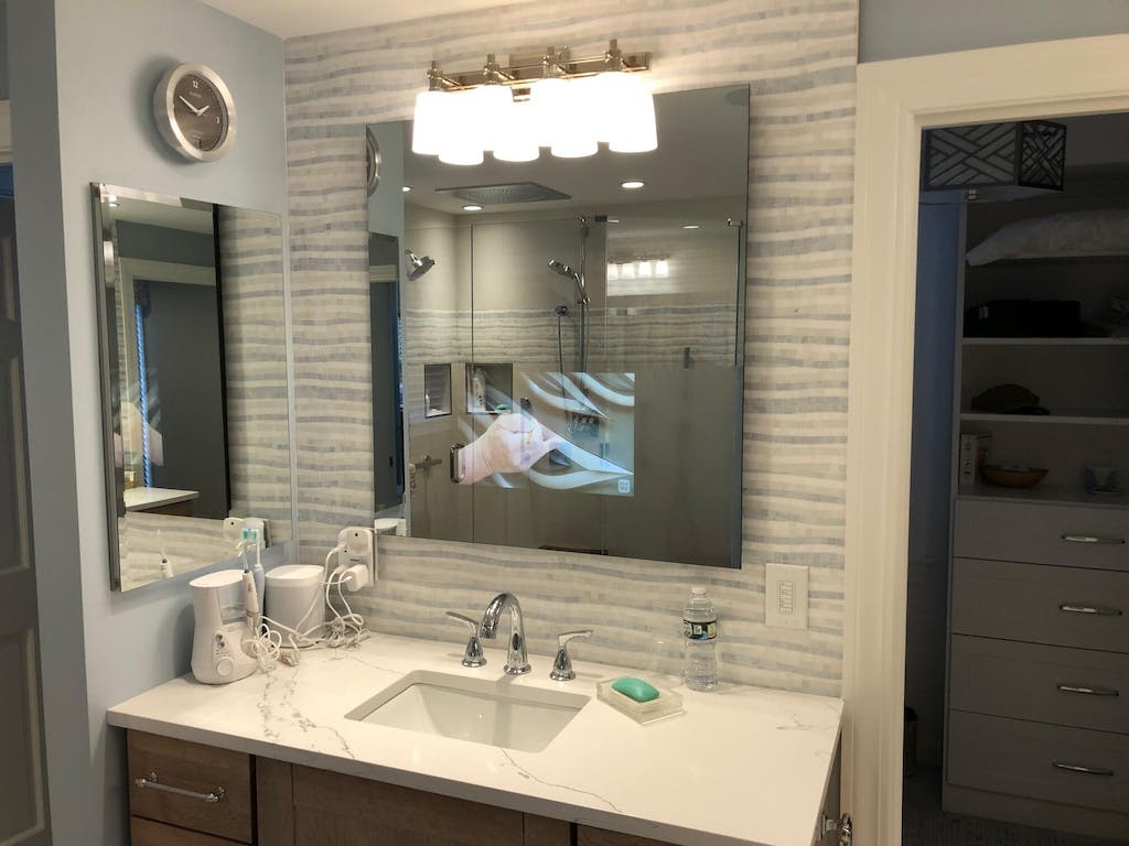 4K Smart TV Mirror Waterproof for Bathroom Multi-function