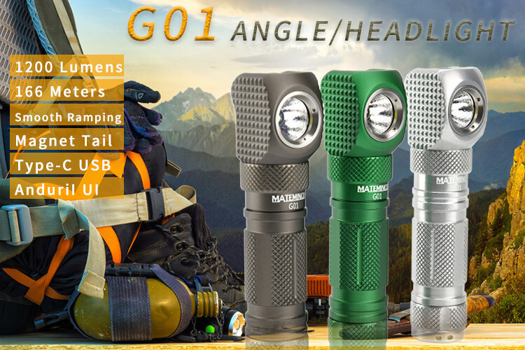 Best Mateminco G01 1200 Lumens Headlamp Angle LED Flashlight on sale ...