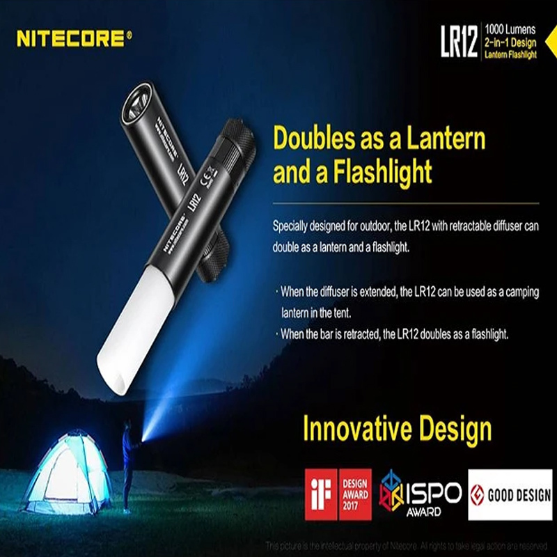 Best Nitecore LR12 XP-L HD V6 LED 1000 Lumens Camping Lantern on sale ...