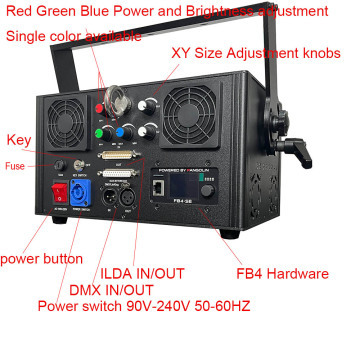 Pangolin FB4 Built-In 6W 8W 10w 12W RGB Animation Stage Laser Projector ...