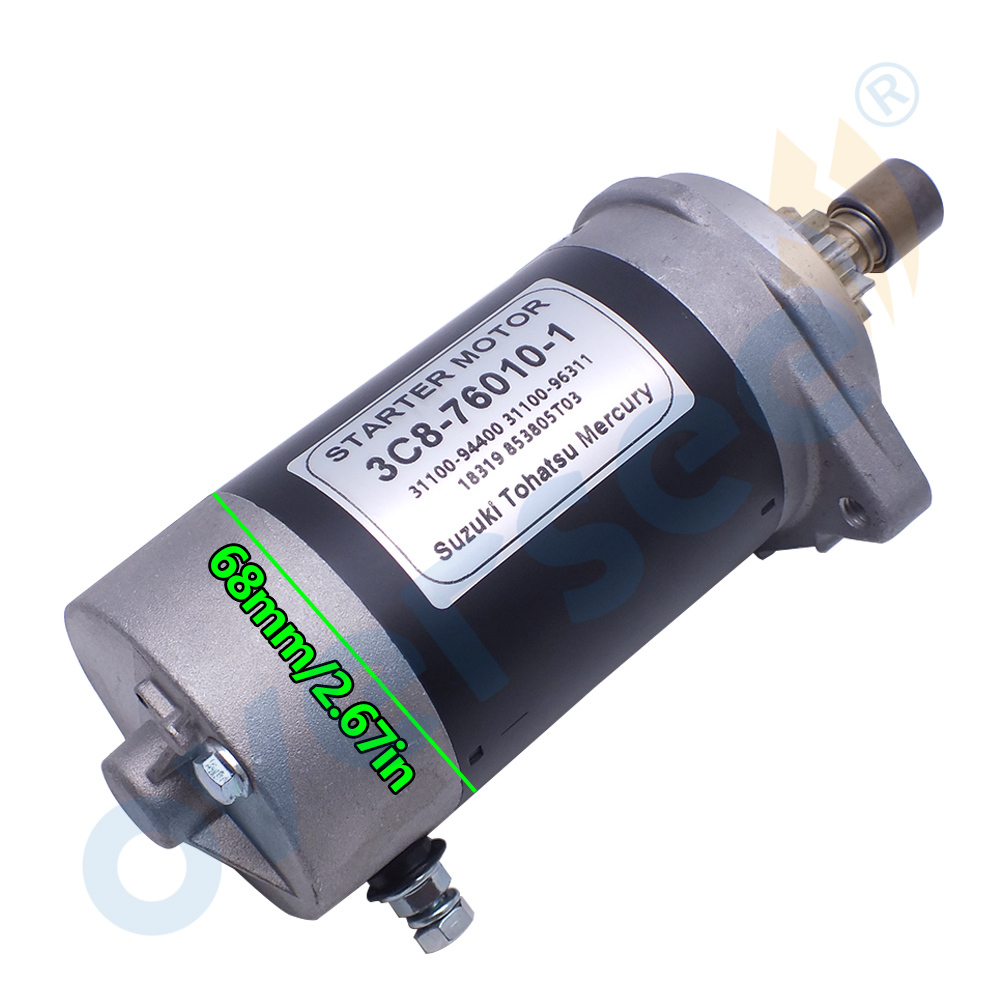 3C8-76010-1 Starter Motor For Suzuki Tohatsu Mercury Outbord Motor ...