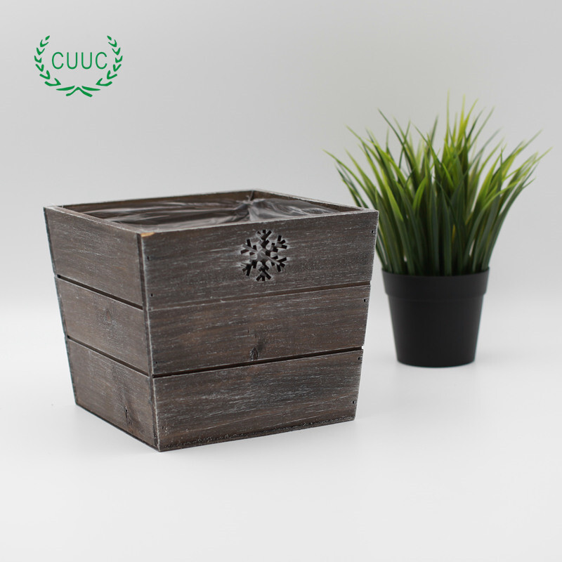 Rectangle Garden Planters Wood Pot for Outdoor