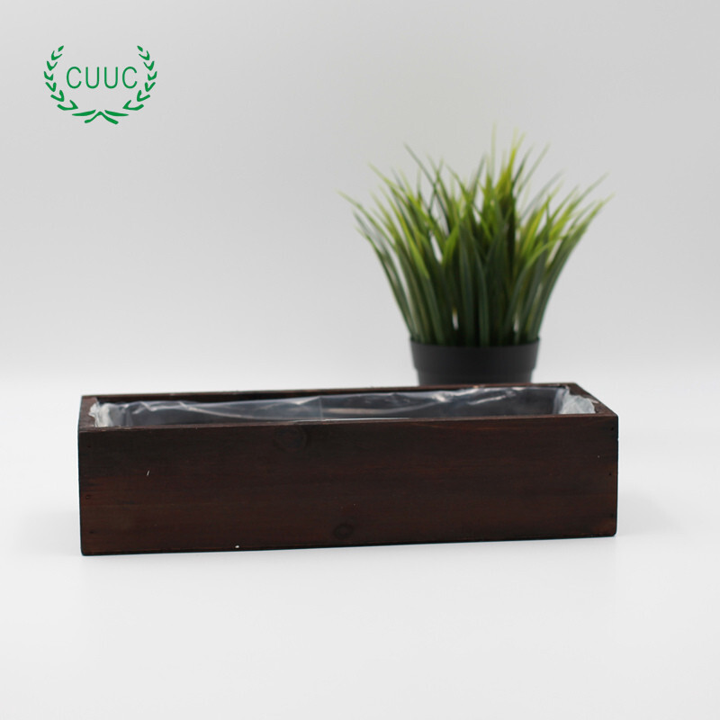 Rectangle Garden Planters Wood Pot for Outdoor