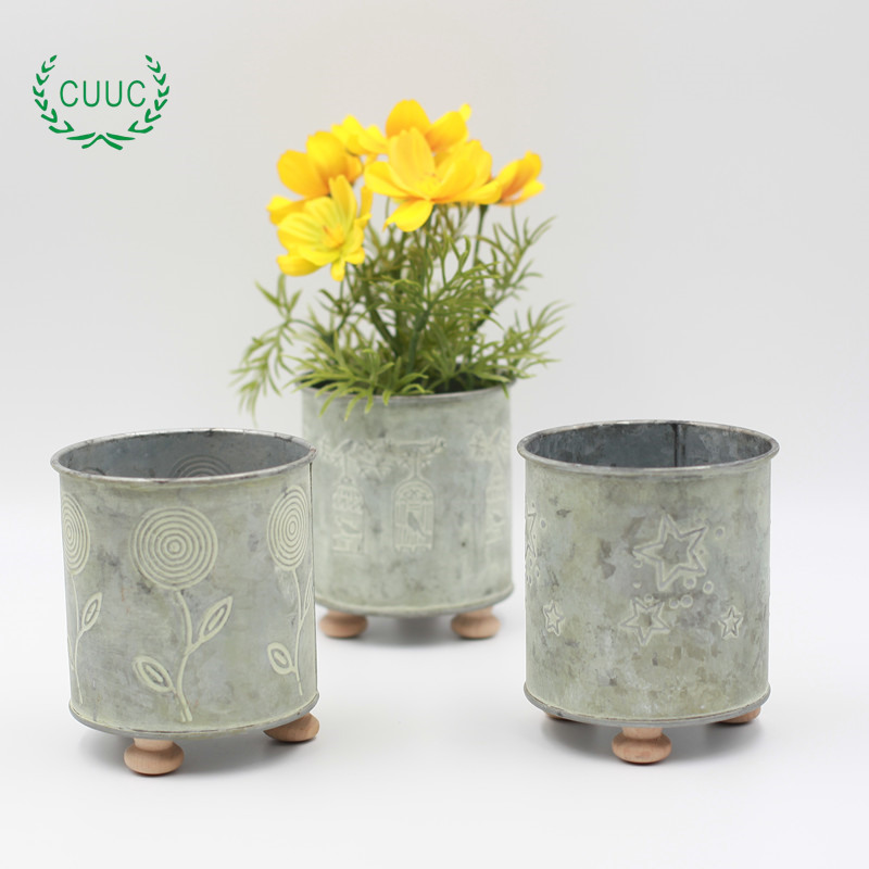 Balcony Planter Metal Flower Pot