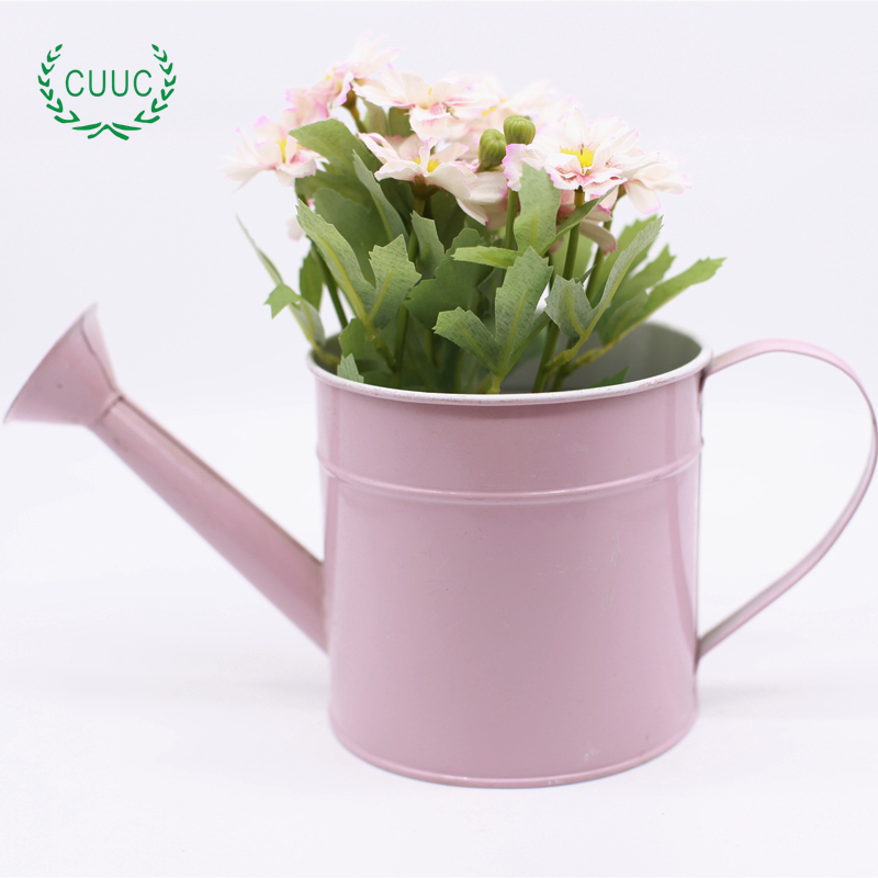 Home Decoration Watering Can Metal Flower Pot