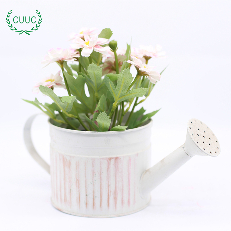 Home Decoration Watering Can Metal Flower Pot