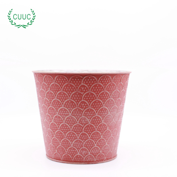 Round Shape Vintage Metal Flower Pot