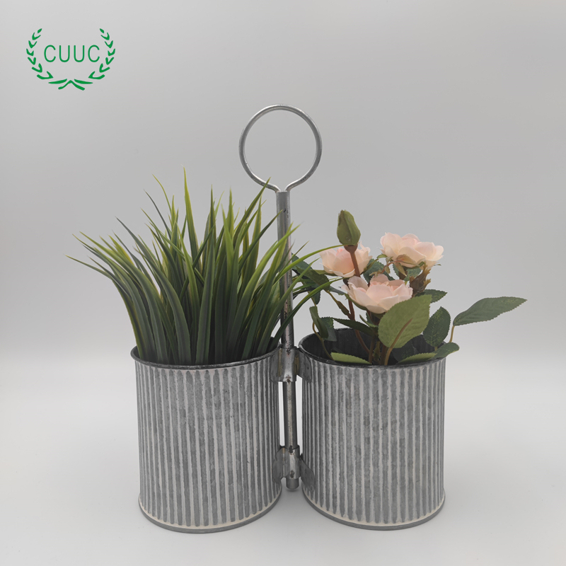 Vintage Flower Bucket | Metal Bucket | Flower Pot Planter | Container