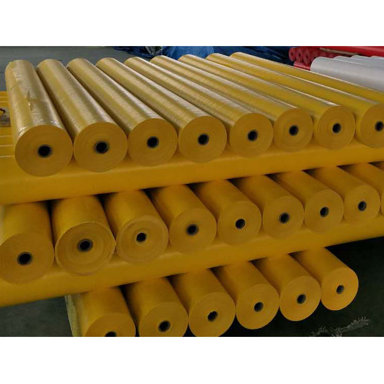 HDPE woven fabric yellow PE tarpaulin roll goods 100% virginPE ...