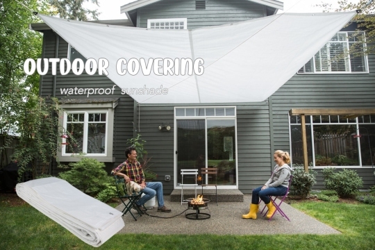 White PE tarpaulin cover yard outdoor covering shade poly tarpPE ...