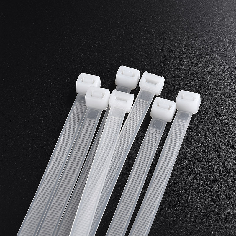 Accessories of Self-locking zip cabletie of clear white colorPE ...