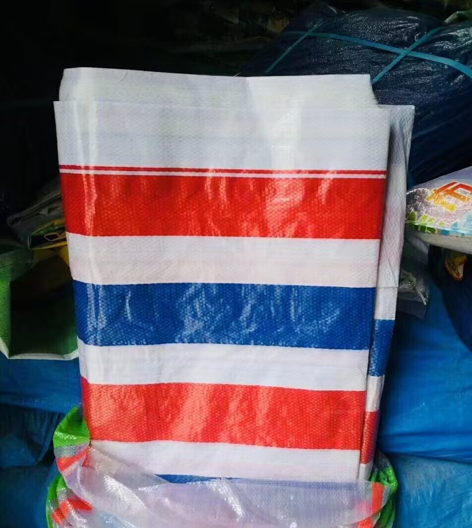 Woven tarpaulin of color stripes red white and bluePE Tarpaulin ...