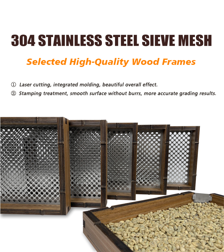 Green Coffee Bean Grading Sieves by Kaleido for Raw Bean Size ...