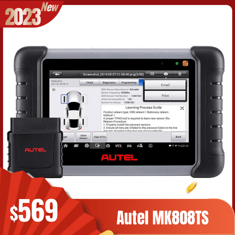 2024 Autel MaxiCOM MK808TS MK808S-TS Newly Adds Active Test & Battery ...