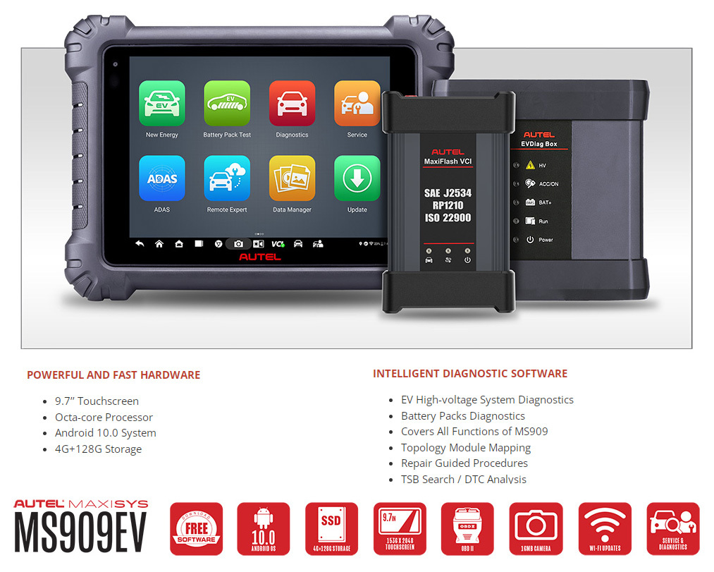 2024 Autel MaxiSYS MS909 EV MS909EV Intelligent Diagnostics Tool ...