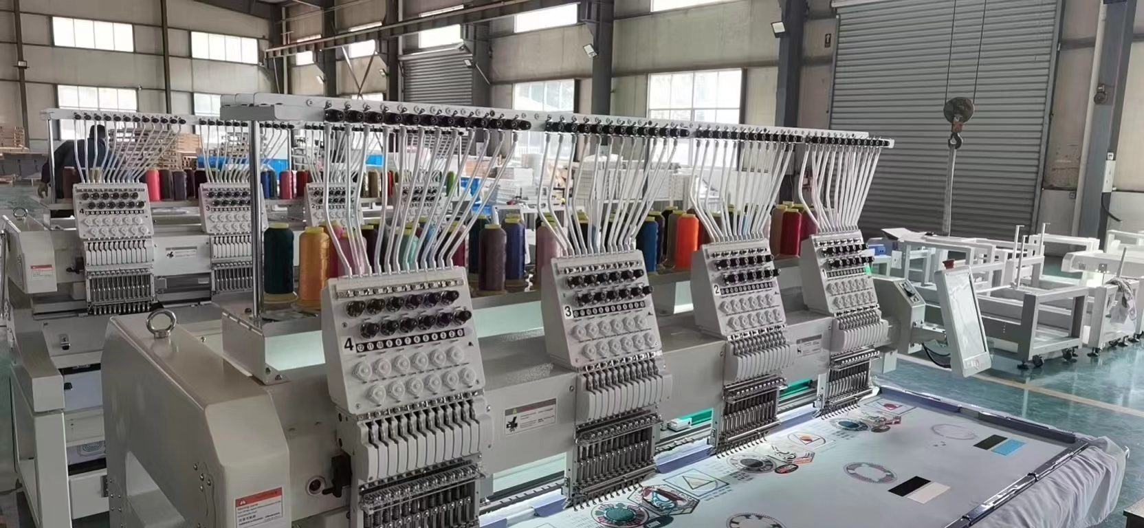 Sewkey 4-head 12-needle Industrial Embroidery Machine