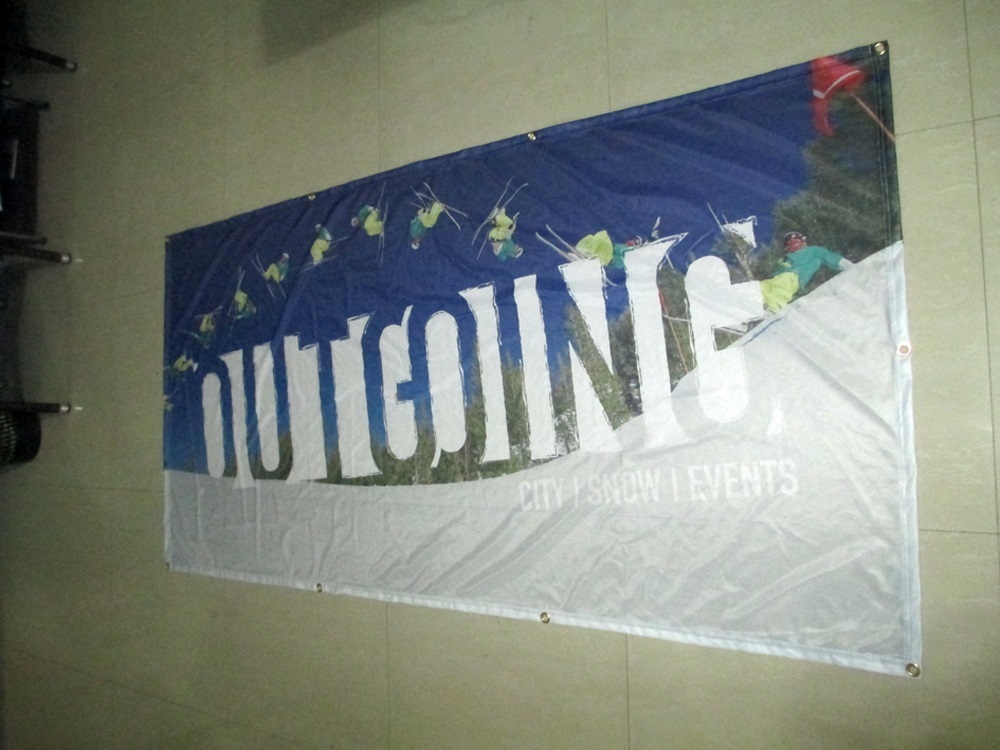 Custom Fabric Flags Polyester Banner with Grommets for Indoor and Outdoor