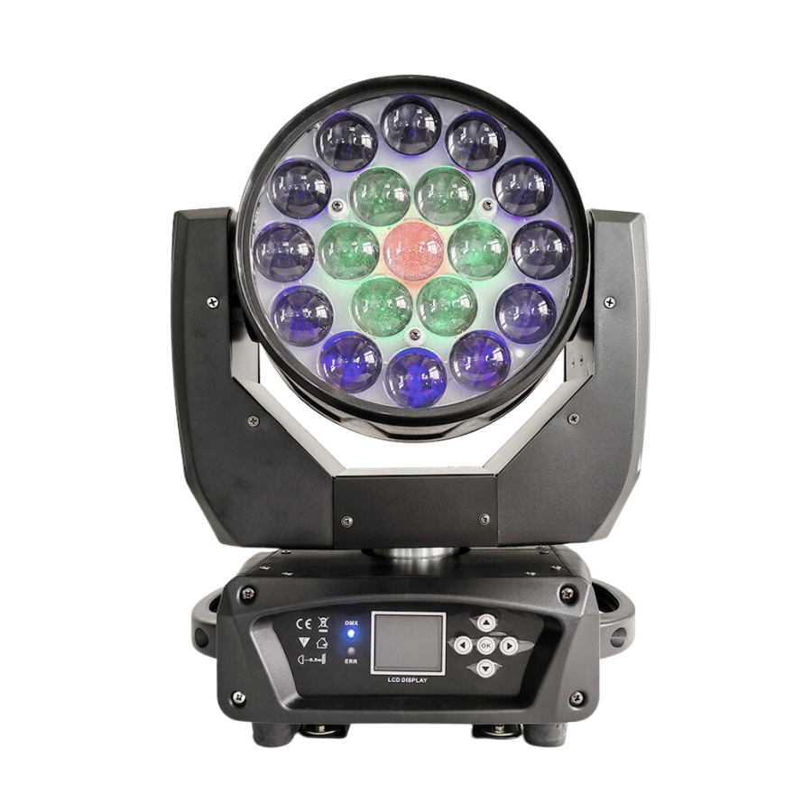 19X15W RGBW 4in1 Zoom Led Moving Head Lights Stage Equipment