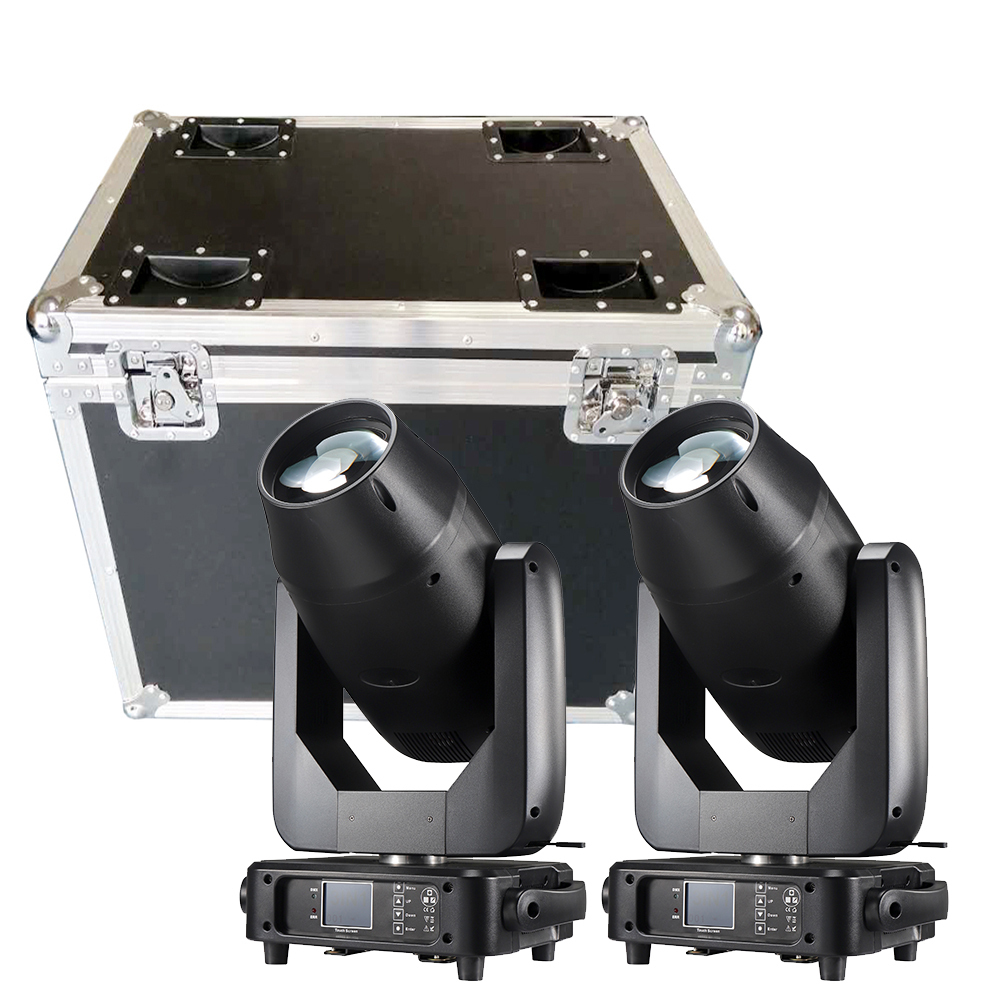 Flight Case With 2pcs 400W CMY 3IN1 LED Moving Head Light BSW Stage Show Effect Light