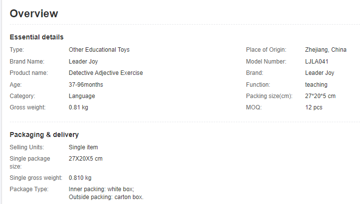 Detective Adjective Exercise