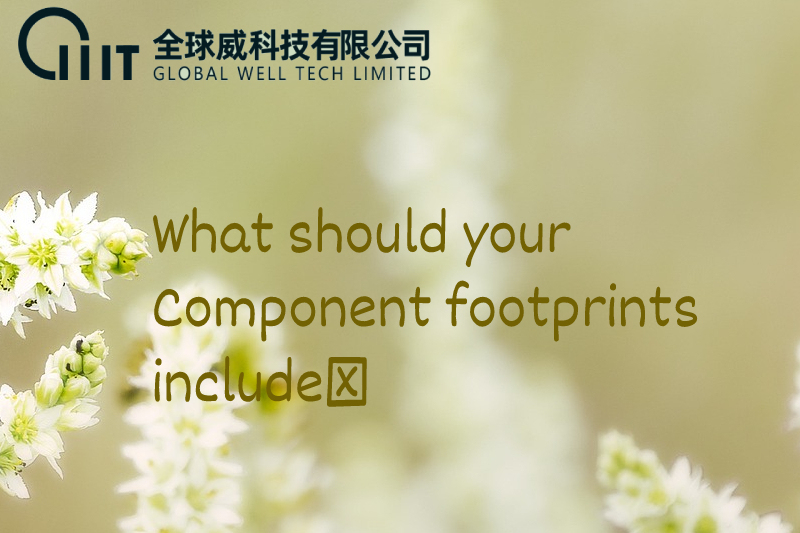 What should your Component footprints include?