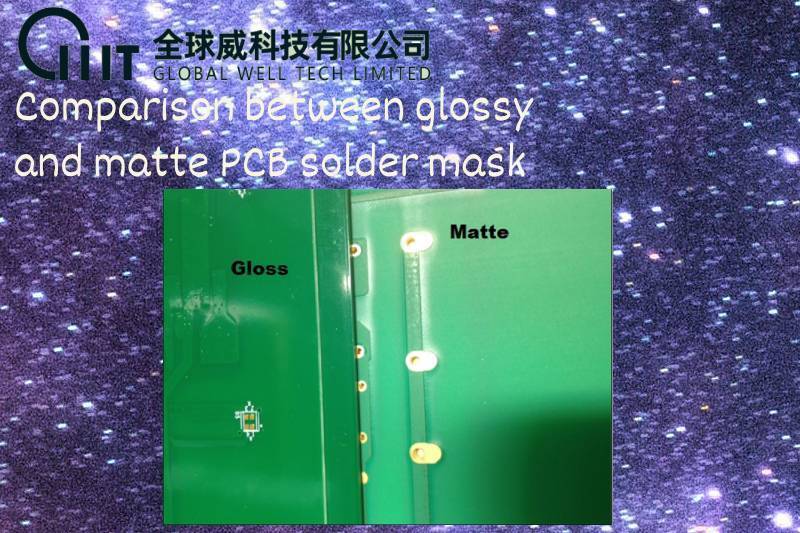 Comparison between glossy and matte PCB solder mask