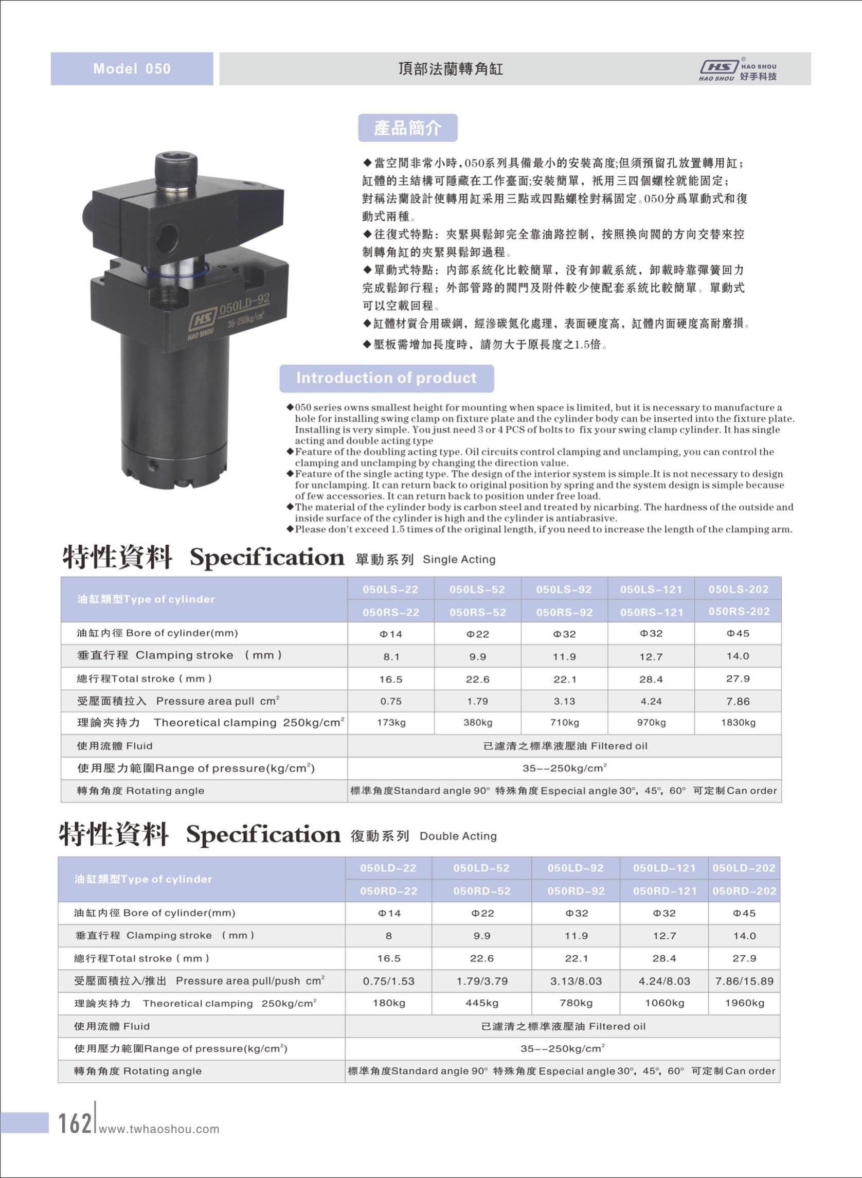 Hydraulinc Swing Clamp HS-050LD-92 Hydraulic Clamp Hydraulic Cylinder ...