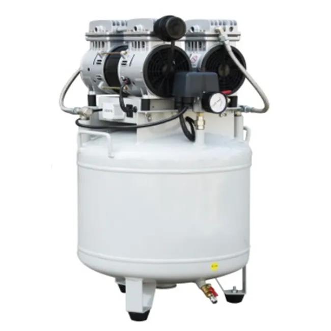Best design quiet silent oilless oil-free dental medical air compressor