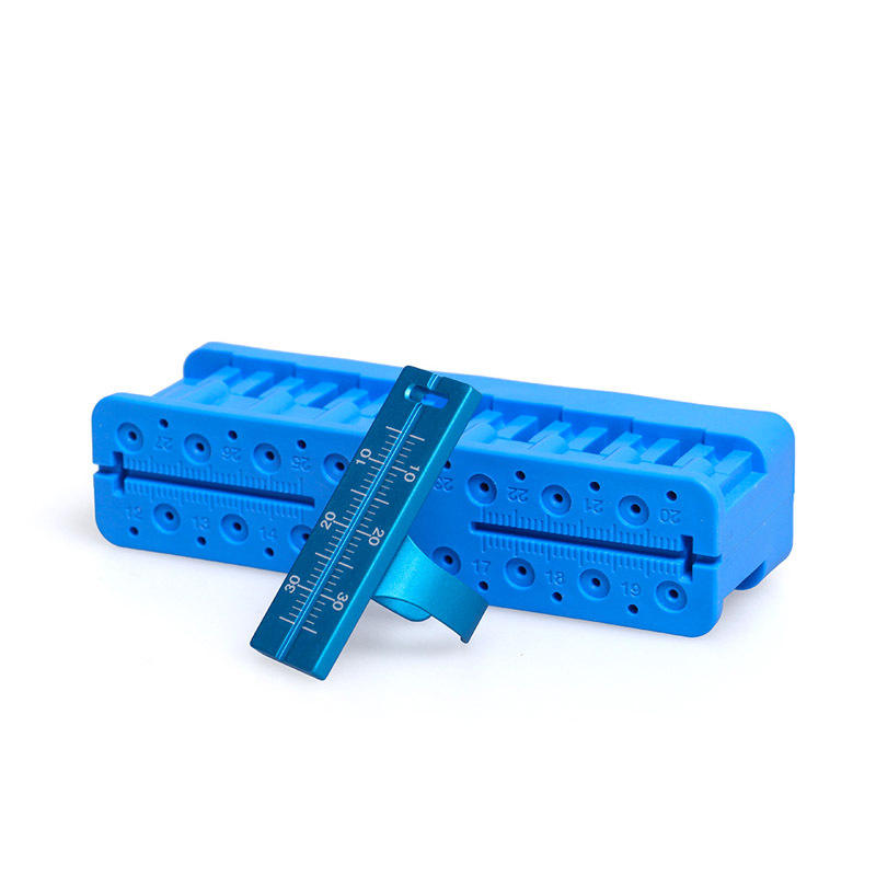 Colored Stainless Steel Dental Endodontic Root Canal Measure Scale