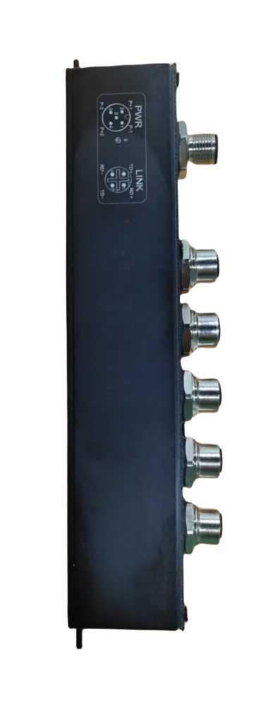 5-Port FE / GE M12 Industrial PoE Switch small size for Vehicle use ...