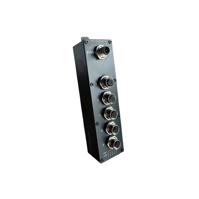 5 Port 10/100M M12 Industrial PoE Switch (EL1050FP-M12), IP40,EN50155
