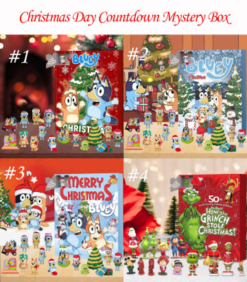 24 Days to Christmas Countdown Bluey&Grinch Mystery Box