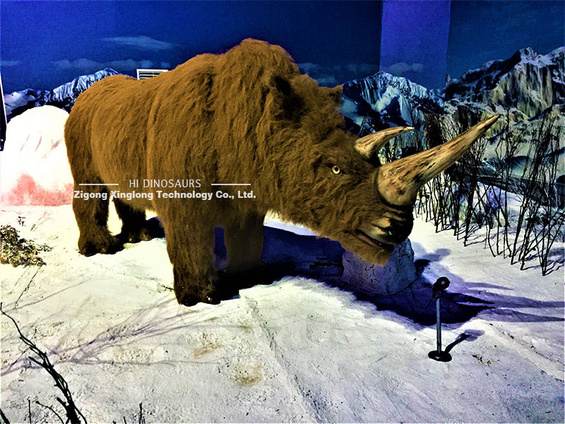 Ice Age Animals Animatronic Woolly Rhinoceros | Hi Dinosaurs