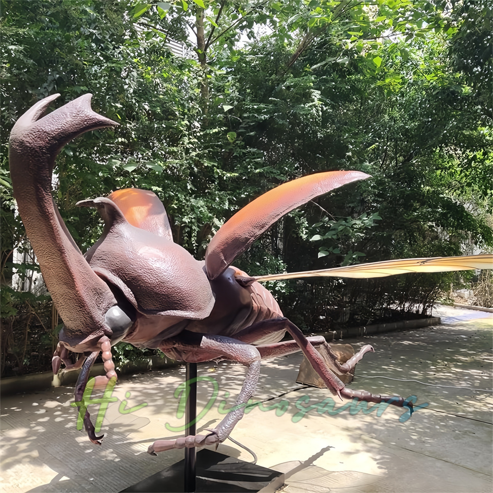 Giant Insect Model Animatronic Unicorn Beetle For Sale | Hi Dinosaurs