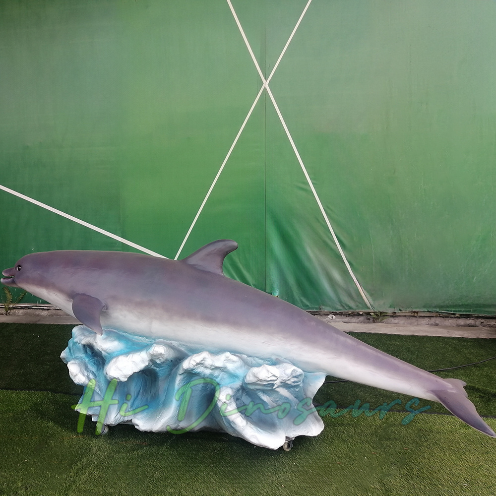Outdoor Decorations Life Size Animal Dolphins Statue | Hi Dinosaurs
