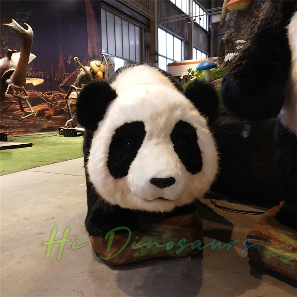 Zoo Park Attraction Life Size Animatronic Panda | Hi Dinosaurs