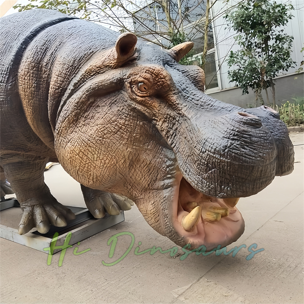 Life-Like Giant Animatronic Hippopotamus For Natural Museum | Hi Dinosaurs
