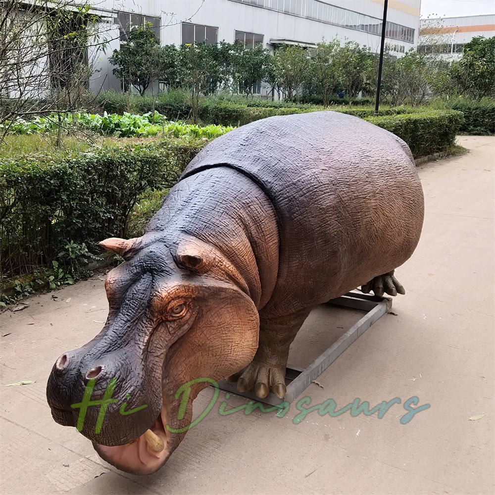 Life-Like Giant Animatronic Hippopotamus For Natural Museum | Hi Dinosaurs