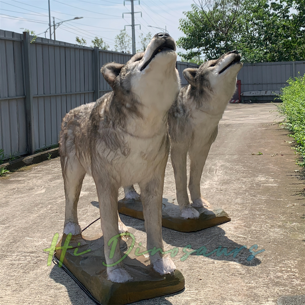 Realistic Animal Model Animatronic Dire Wolf | Hi Dinosaurs