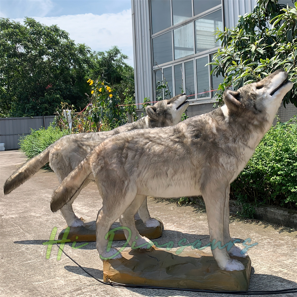 Realistic Animal Model Animatronic Dire Wolf | Hi Dinosaurs