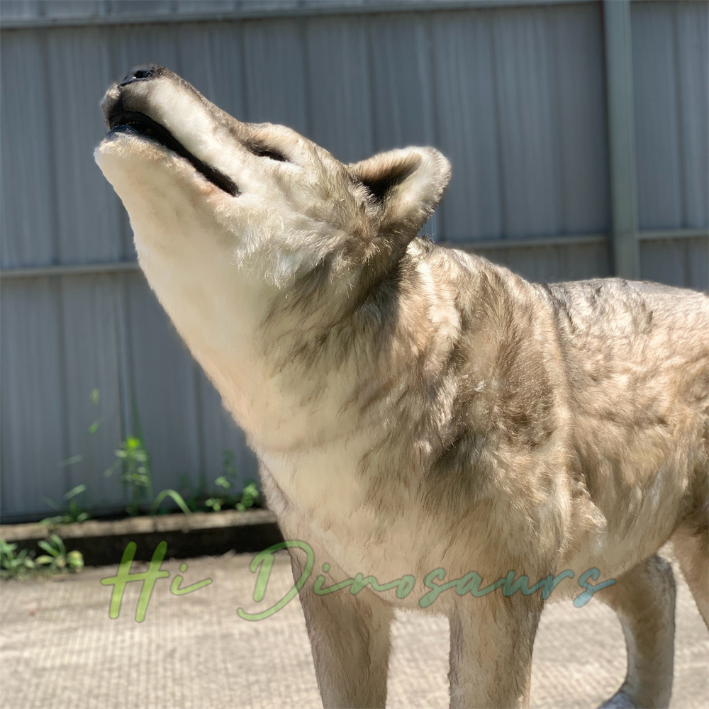 Realistic Animal Model Animatronic Dire Wolf | Hi Dinosaurs