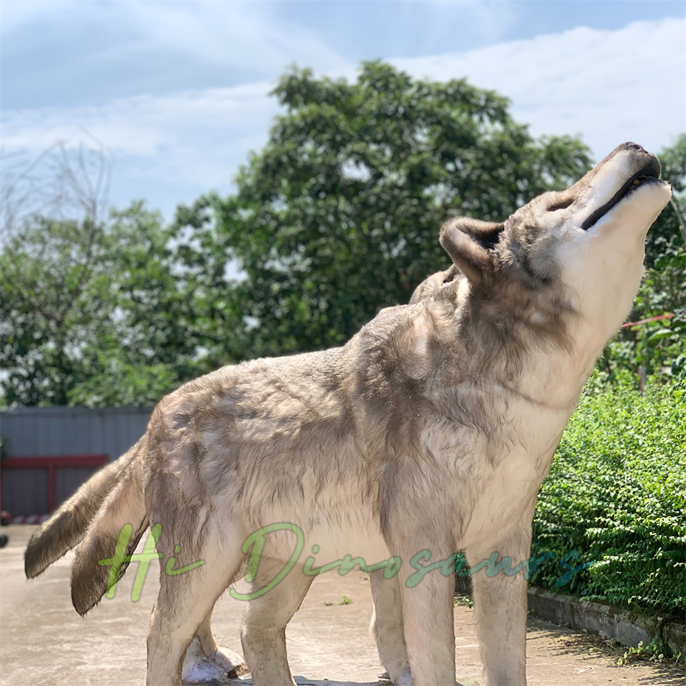 Realistic Animal Model Animatronic Dire Wolf | Hi Dinosaurs
